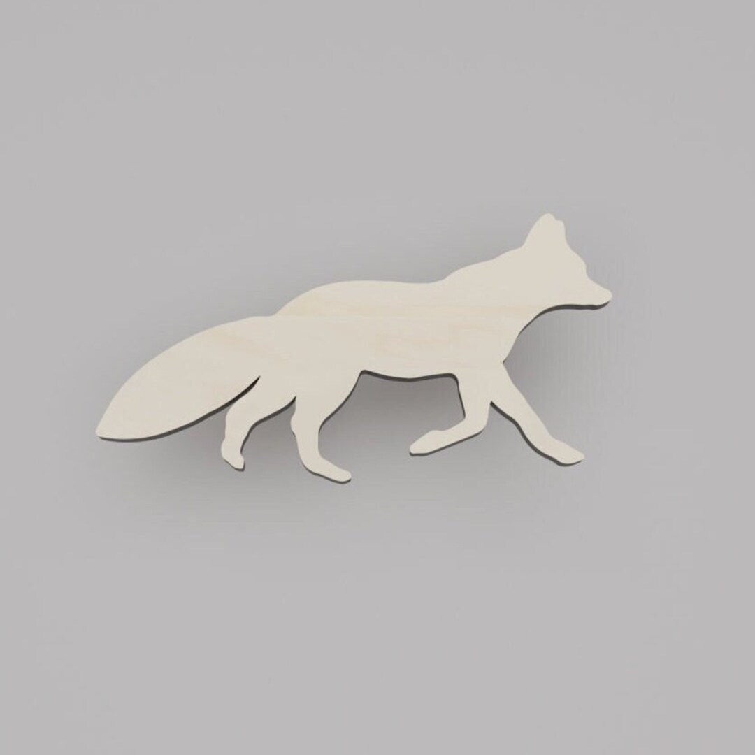 2" - 34" Fox Wooden Cutout Shape, Silhouette, Gift Tags Ornaments ...