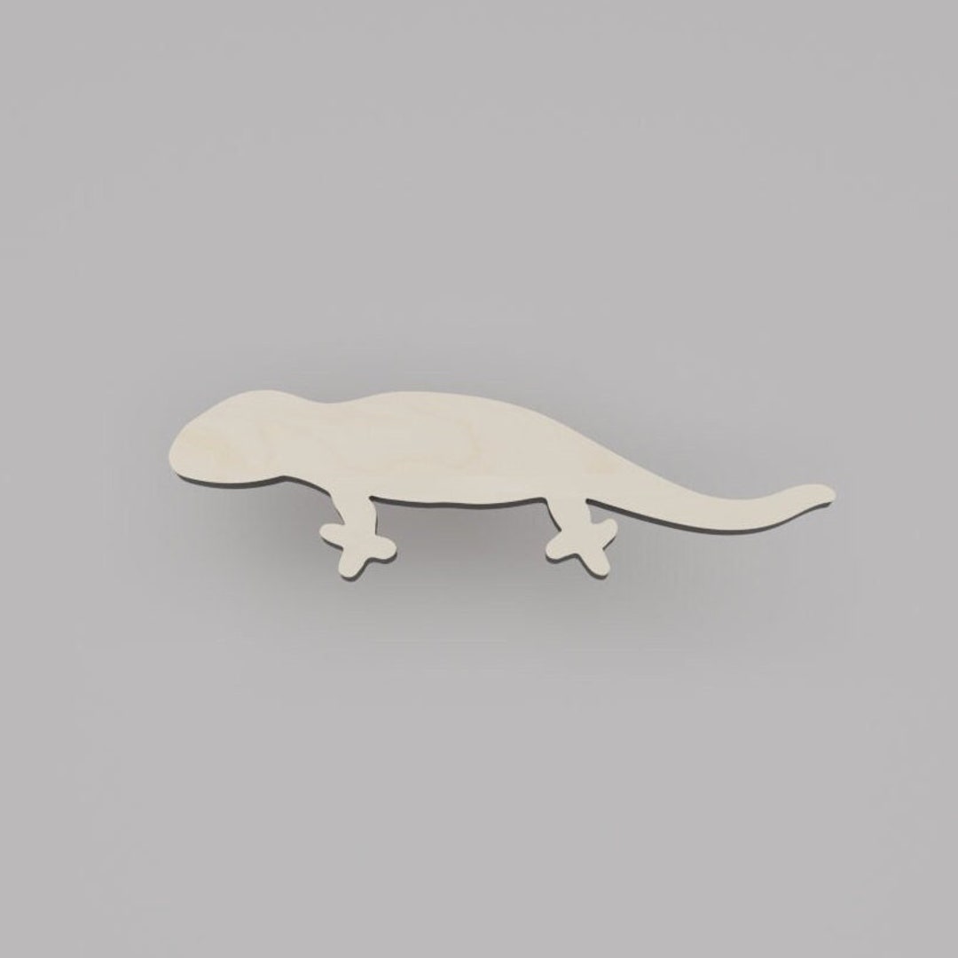 2" - 34" Gecko Wooden Cutout Shape, Silhouette, Gift Tags Ornaments ...