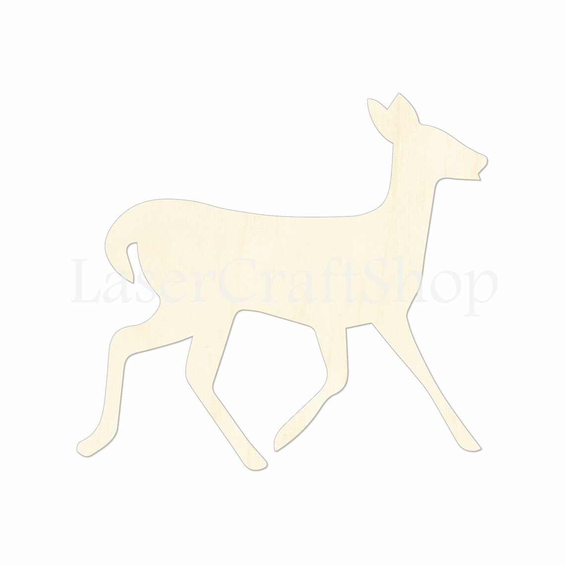 2" - 34" Deer Wooden Cutout Shape, Silhouette, Gift Tags Ornaments ...