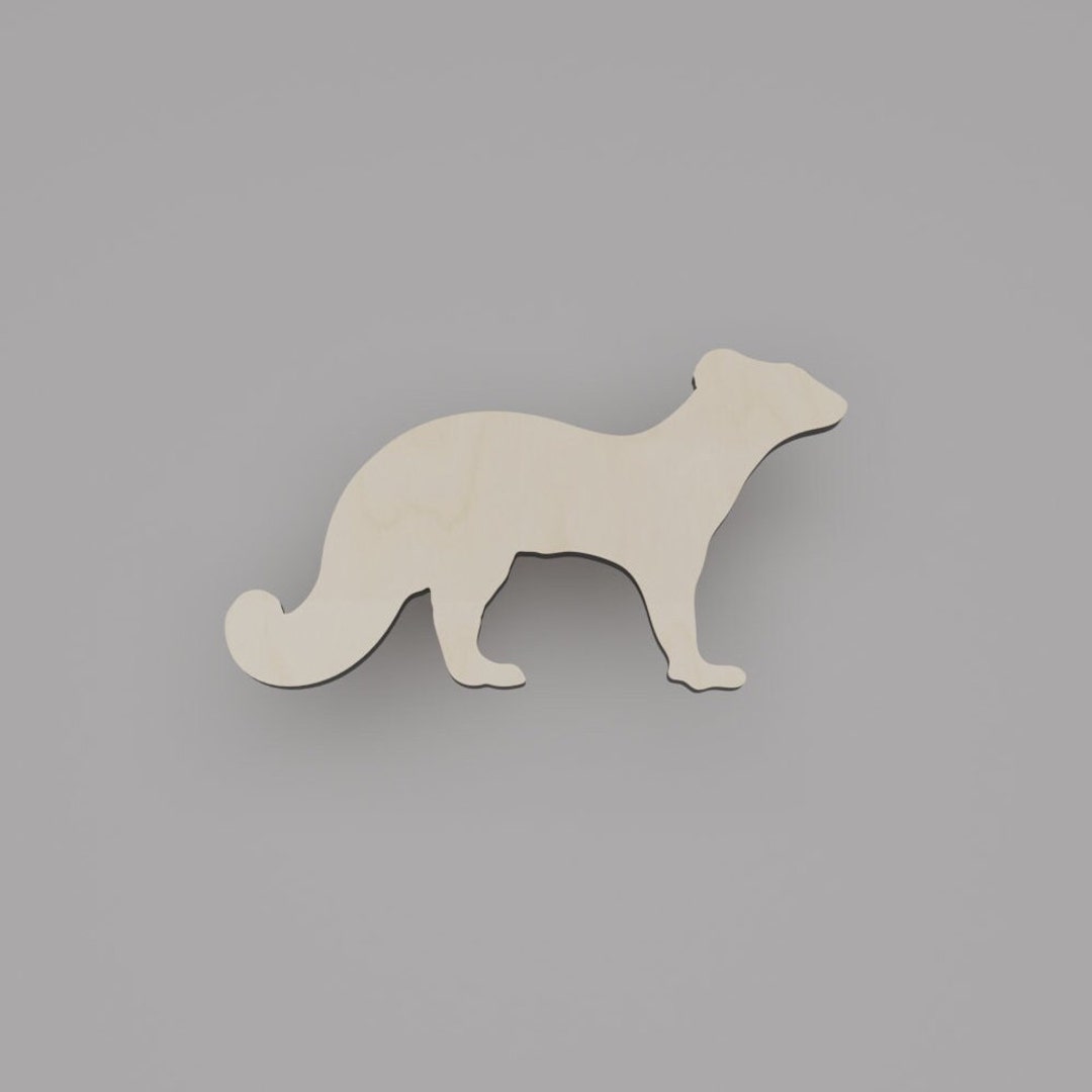 2" - 34" Ferret Wooden Cutout Shape, Silhouette, Gift Tags Ornaments ...