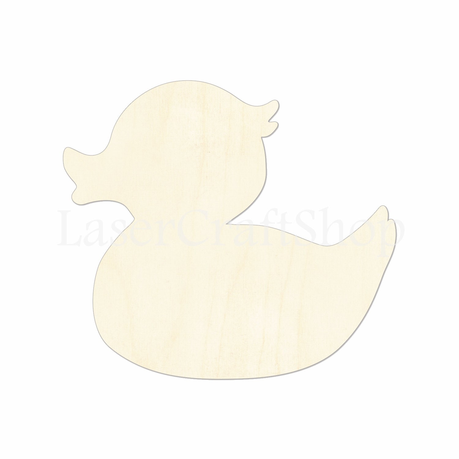 2" - 34" Rubber Duck Toy Wooden Cutout Shape, Silhouette, Gift Tags ...