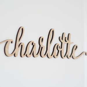 Custom Script Word, Personalized Wood Sign, Wooden Name, Rustic Cursive ...