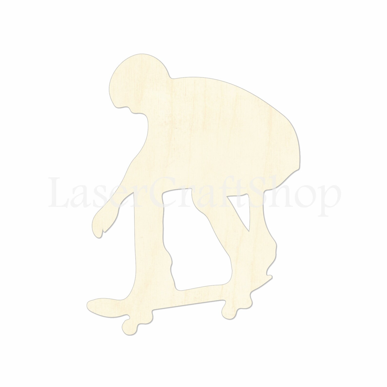 2" - 34" Skateboarder Wooden Cutout Shape, Silhouette, Gift Tags ...