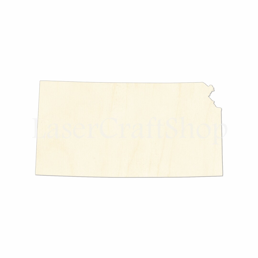 2" - 34" Kansas , KS State Wooden Cutout Shape, Silhouette, Gift Tags ...
