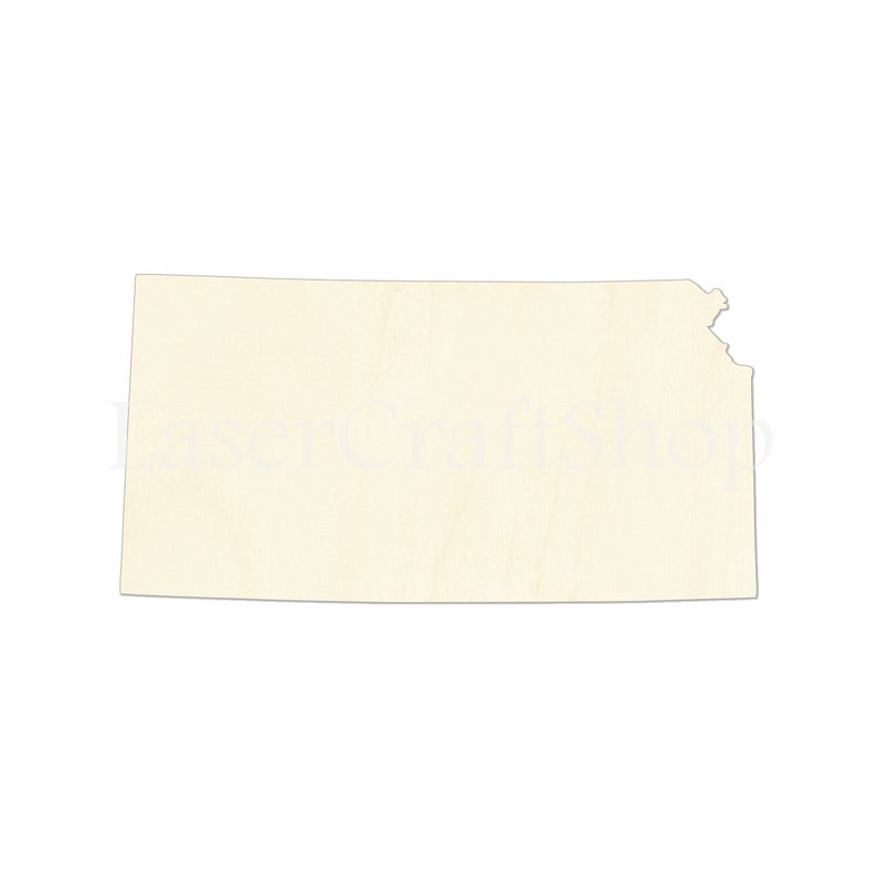 2" - 34" Kansas , KS State Wooden Cutout Shape, Silhouette, Gift Tags ...