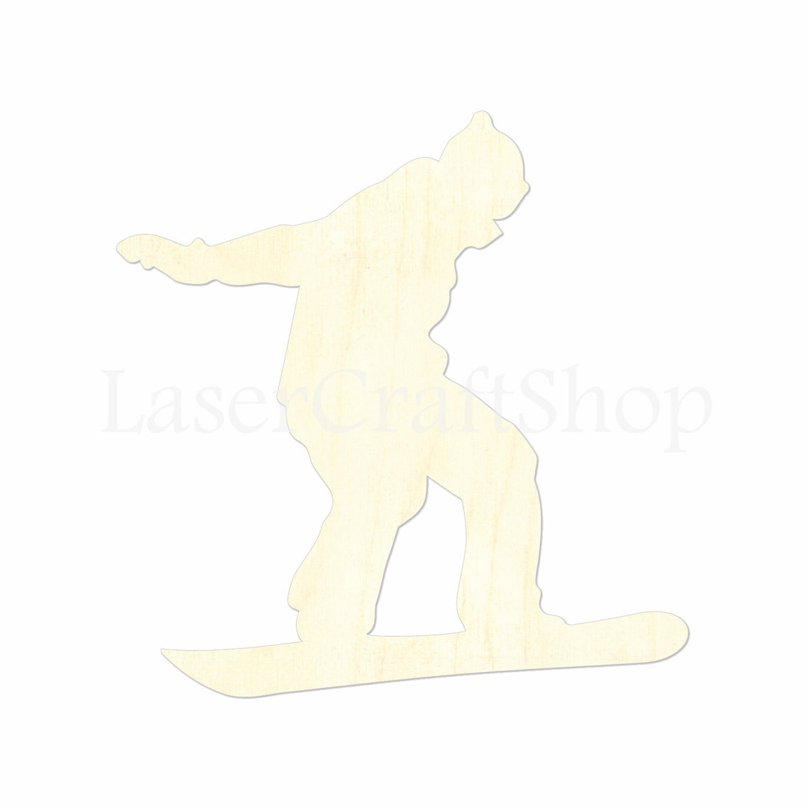 2" - 34" Snowboarder, Snowboard Wooden Cutout Shape, Silhouette, Gift ...