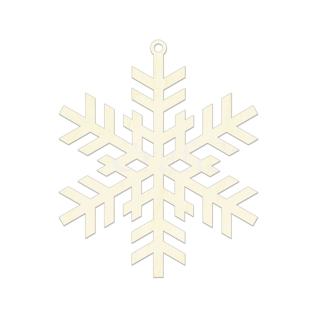 2" - 34" Snowflake Wooden Cutout Shape, Silhouette, Gift Tags Ornaments ...