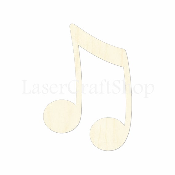 2 34 Eighth Note Wooden Cutout Shape | Etsy