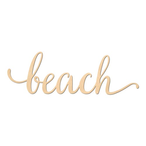 Beach Cursive Word Cutout Wood Craft Supply Hanging Wall - Etsy
