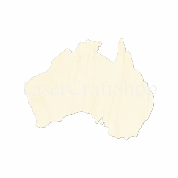2 34 Continent Australia Wooden Cutout Shape | Etsy
