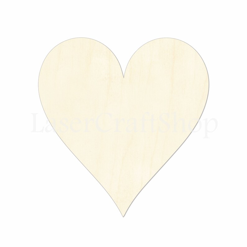 Hearts Cards Suit Symbol Wooden Cutout Shape, Silhouette, Gift Tags ...