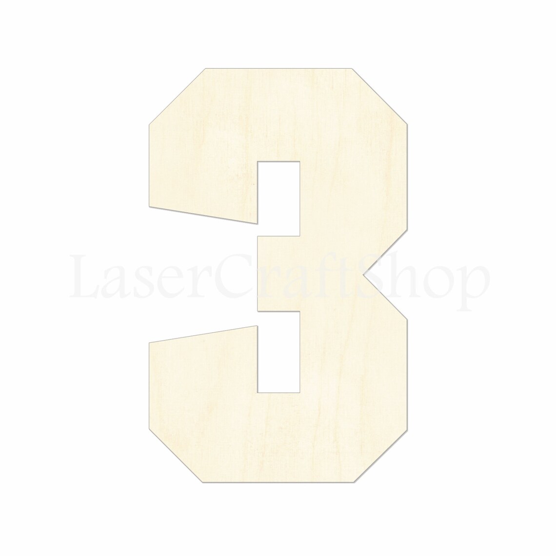 2 34 Wooden Number 3 Wood Number 3 Cutout - Etsy