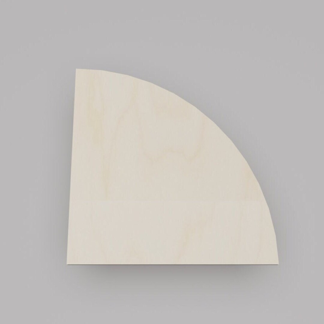 2" - 34" Quarter Circle Wooden Cutout Shape, Silhouette, Gift Tags ...