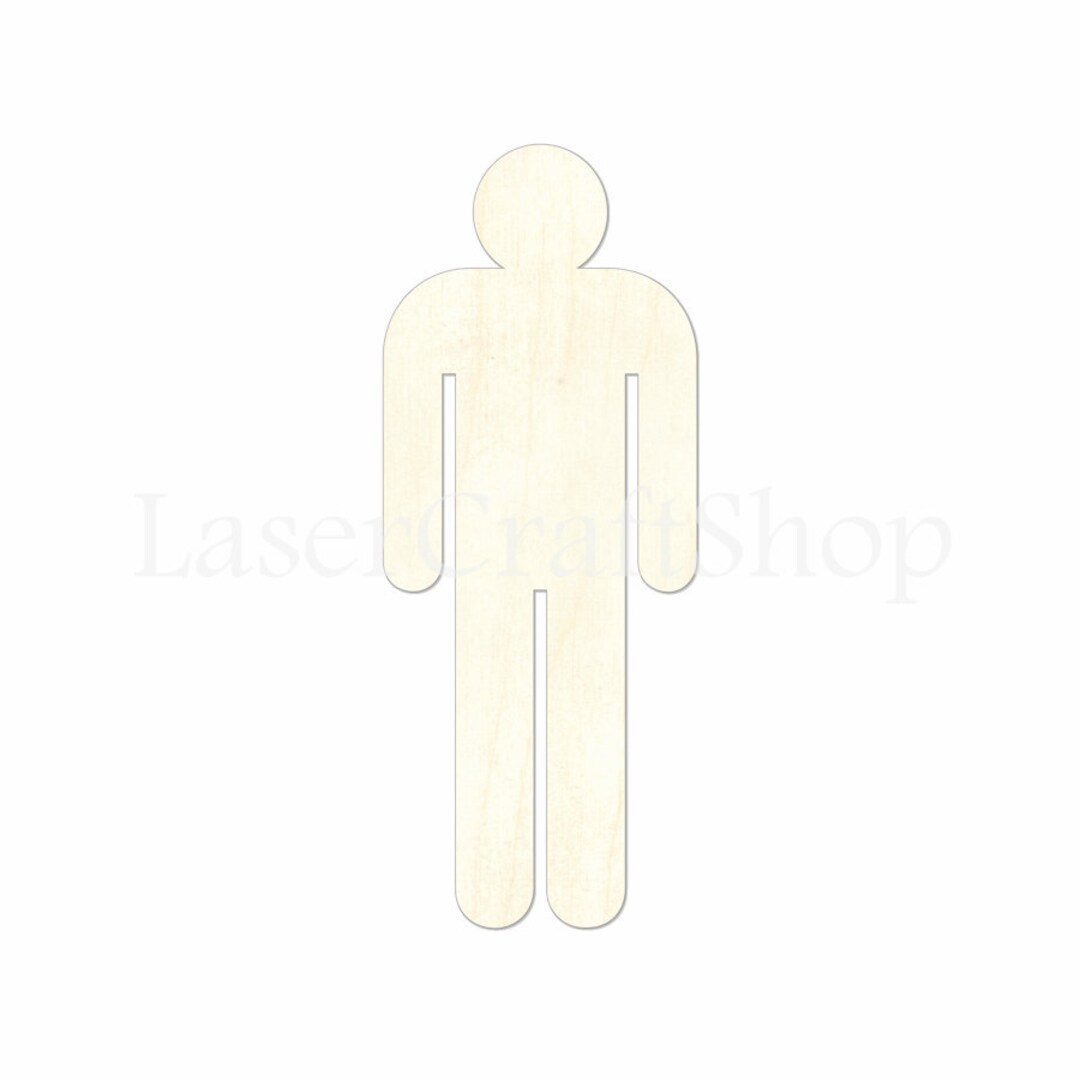 2" - 34" Man Symbol Cutout Shape, Silhouette, Gift Tags Ornaments ...