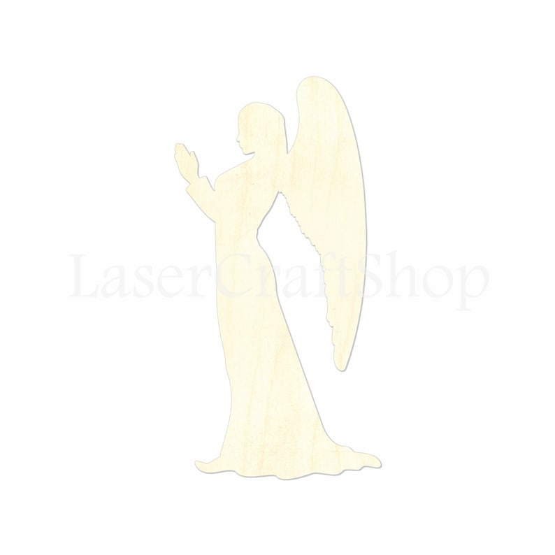 2" - 34" Angel Wooden Cutout Shape, Silhouette, Gift Tags Ornaments ...