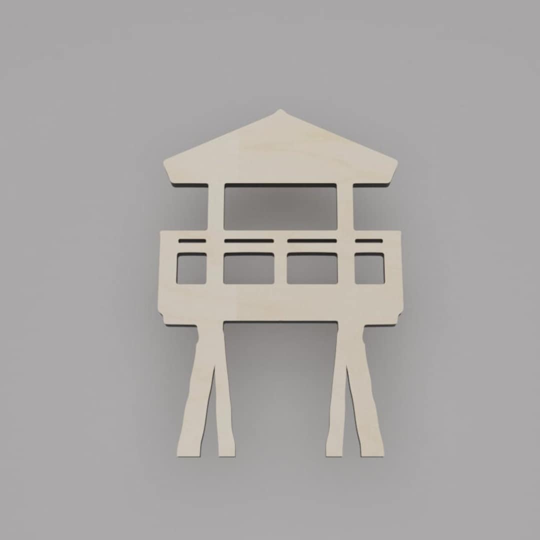 2" - 34" Lifeguard Stand Wooden Cutout Shape, Silhouette, Gift Tags ...