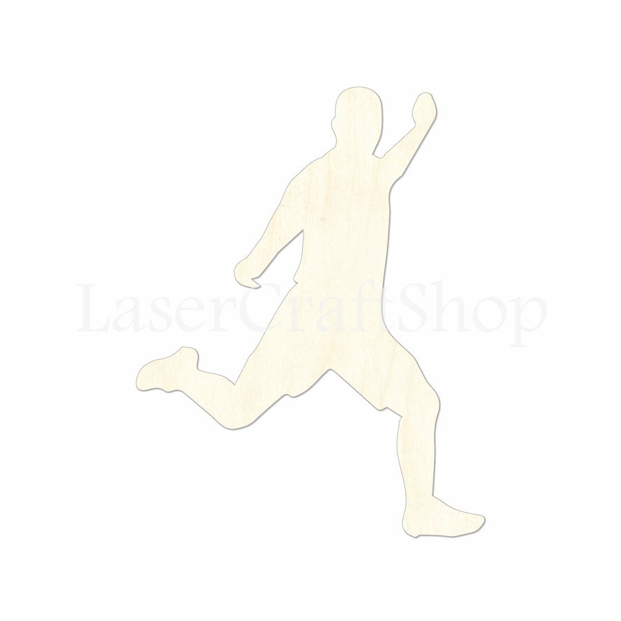 2" - 34" Soccer Player Wooden Cutout Shape, Silhouette, Gift Tags ...