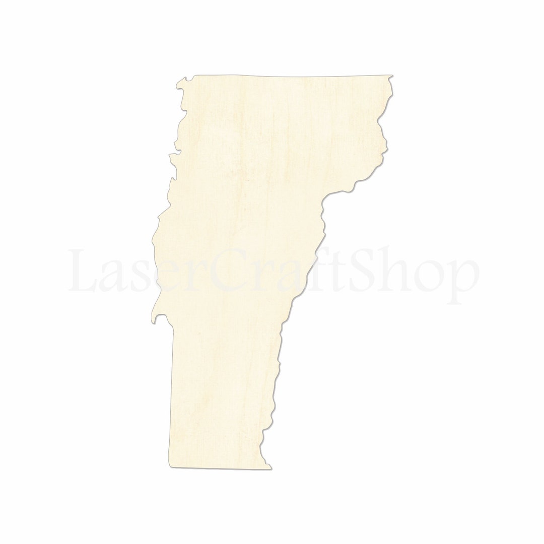 2" - 34" Vermont, VT State Wooden Cutout Shape, Silhouette, Gift Tags ...