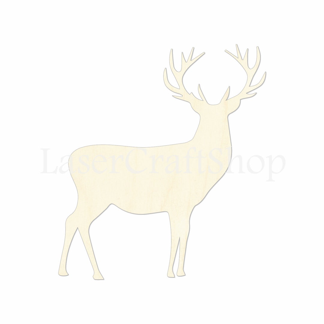 2" - 34" Elk Wooden Cutout Shape, Silhouette, Gift Tags Ornaments Laser ...