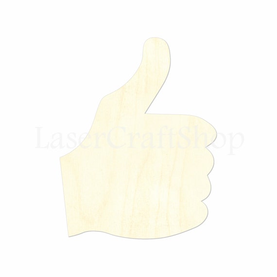 2 34 Thumbs Up Like Wooden Cutout Shape | Etsy