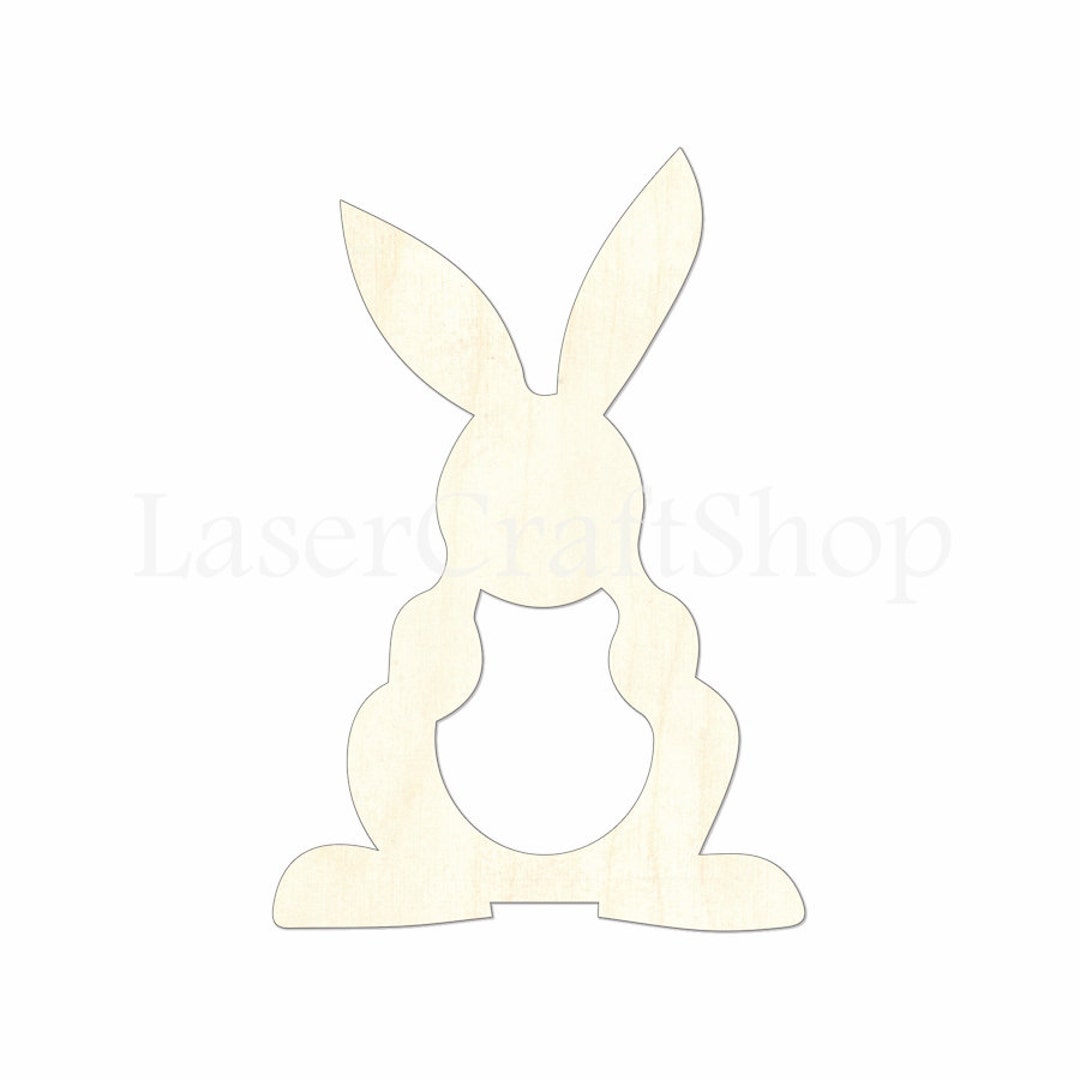 2" - 34" Easter Bunny Wooden Cutout Shape, Silhouette, Gift Tags ...