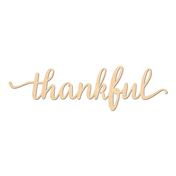 Thankful Wood Sign - Etsy