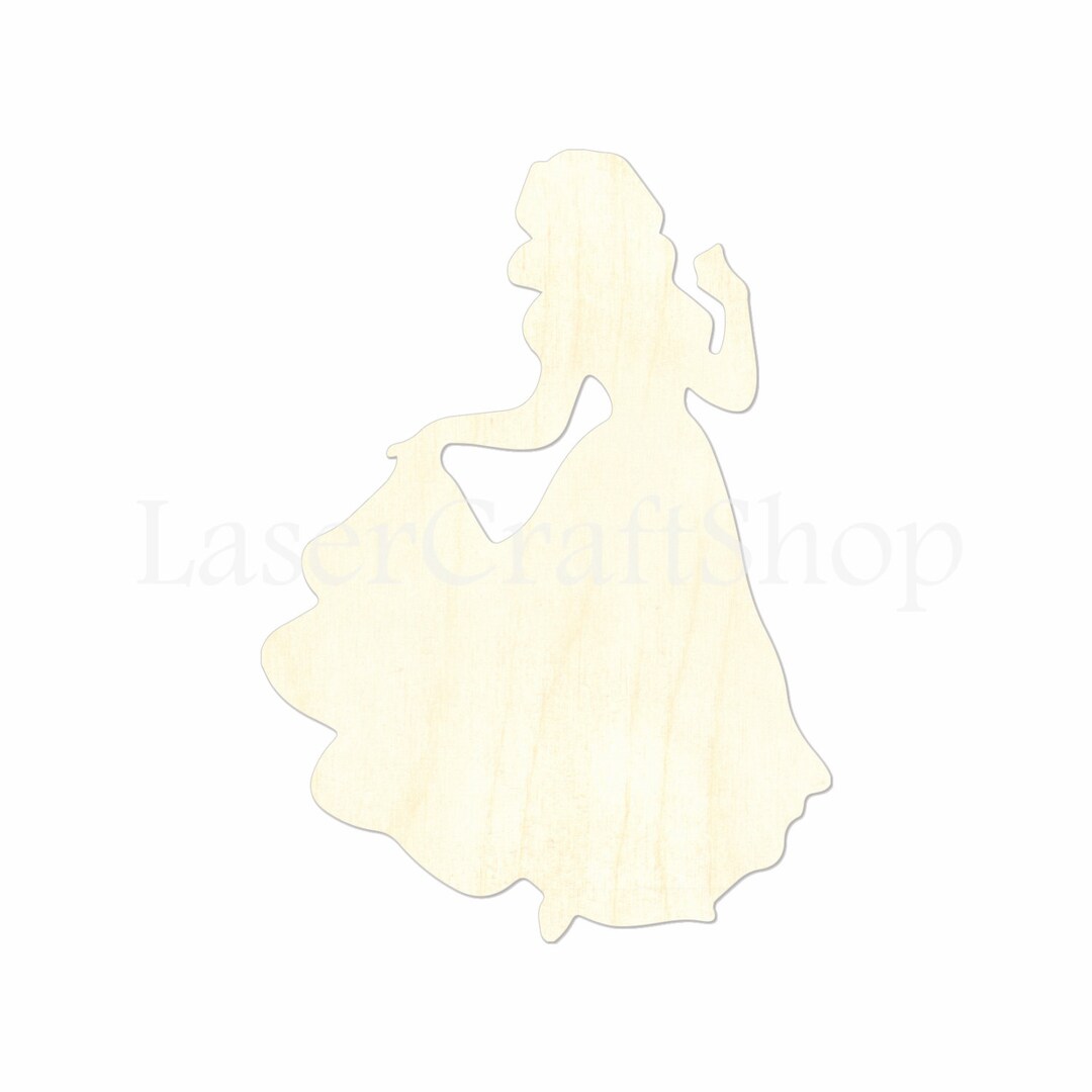 2" - 34" Princess Wooden Cutout Shape, Silhouette, Gift Tags Ornaments ...