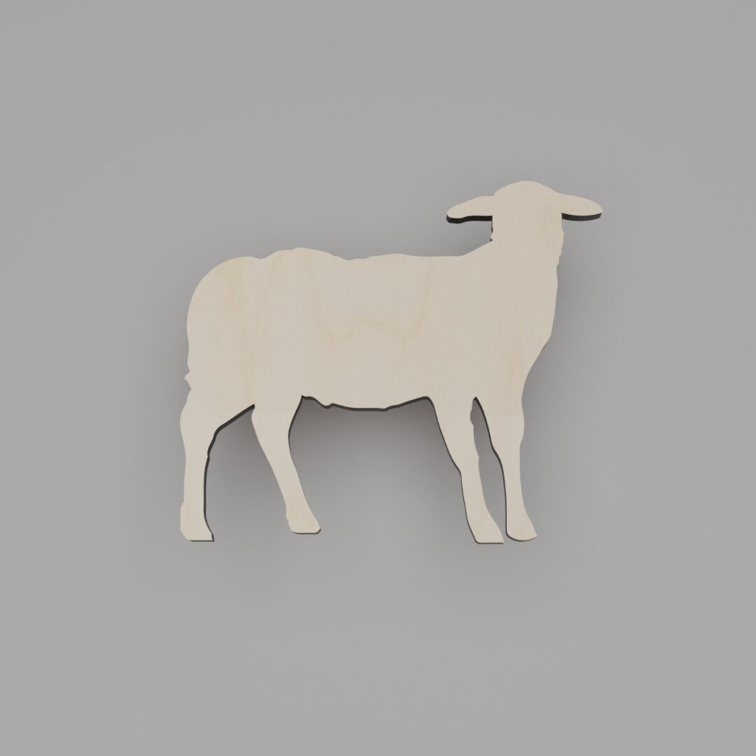 2" - 34" Sheep Wooden Cutout Shape, Silhouette, Gift Tags Ornaments ...