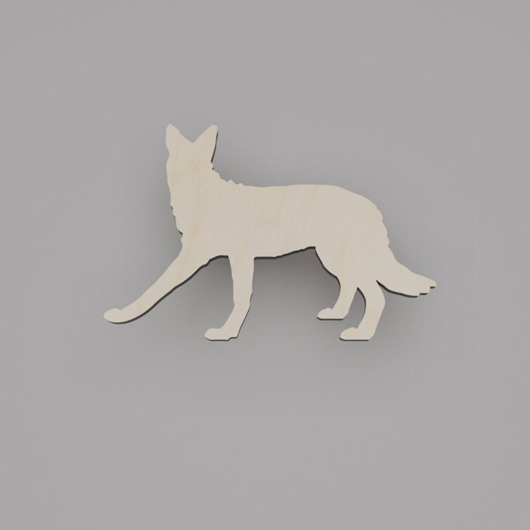 2" - 34" Coyote Wooden Cutout Shape, Silhouette, Gift Tags Ornaments ...