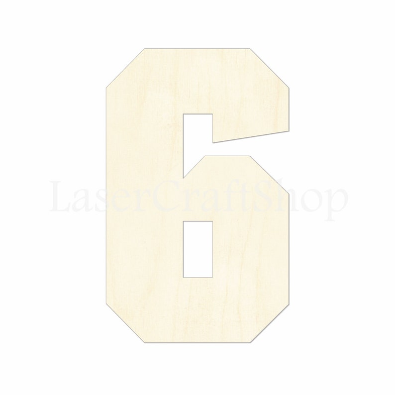 2" - 34" Wooden Number 6, Wood Number, # 6, Cutout Shape, Silhouette ...
