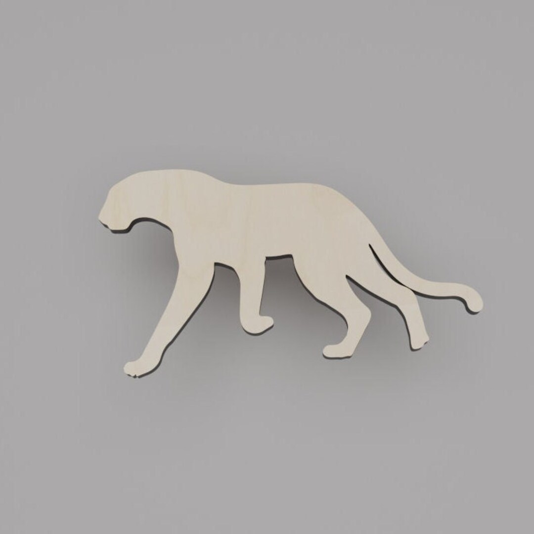 2" - 34" Leopard Wooden Cutout Shape, Silhouette, Gift Tags Ornaments ...