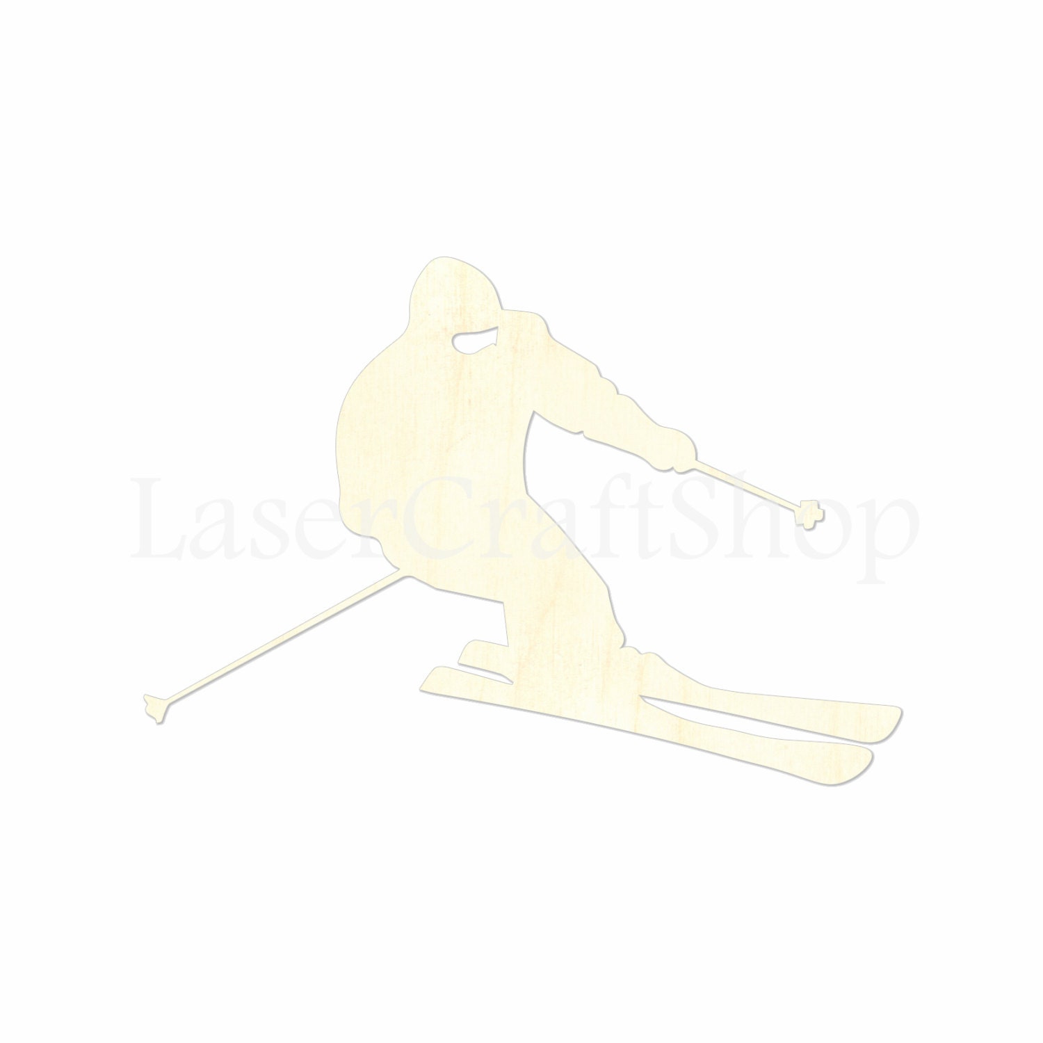 2 34 Skier Ski Wooden Cutout Shape Silhouette | Etsy