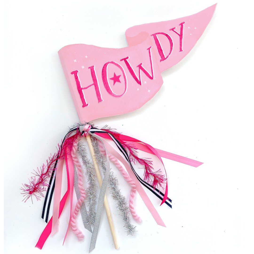 Howdy Party Pennant | Cowgirl Party Decor | Disco Cowgirl | Pink ...