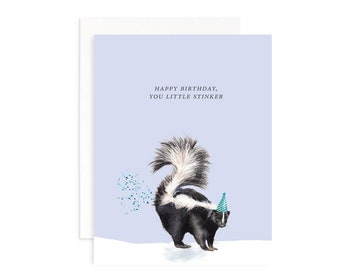 Skunk Birthday Card | Etsy