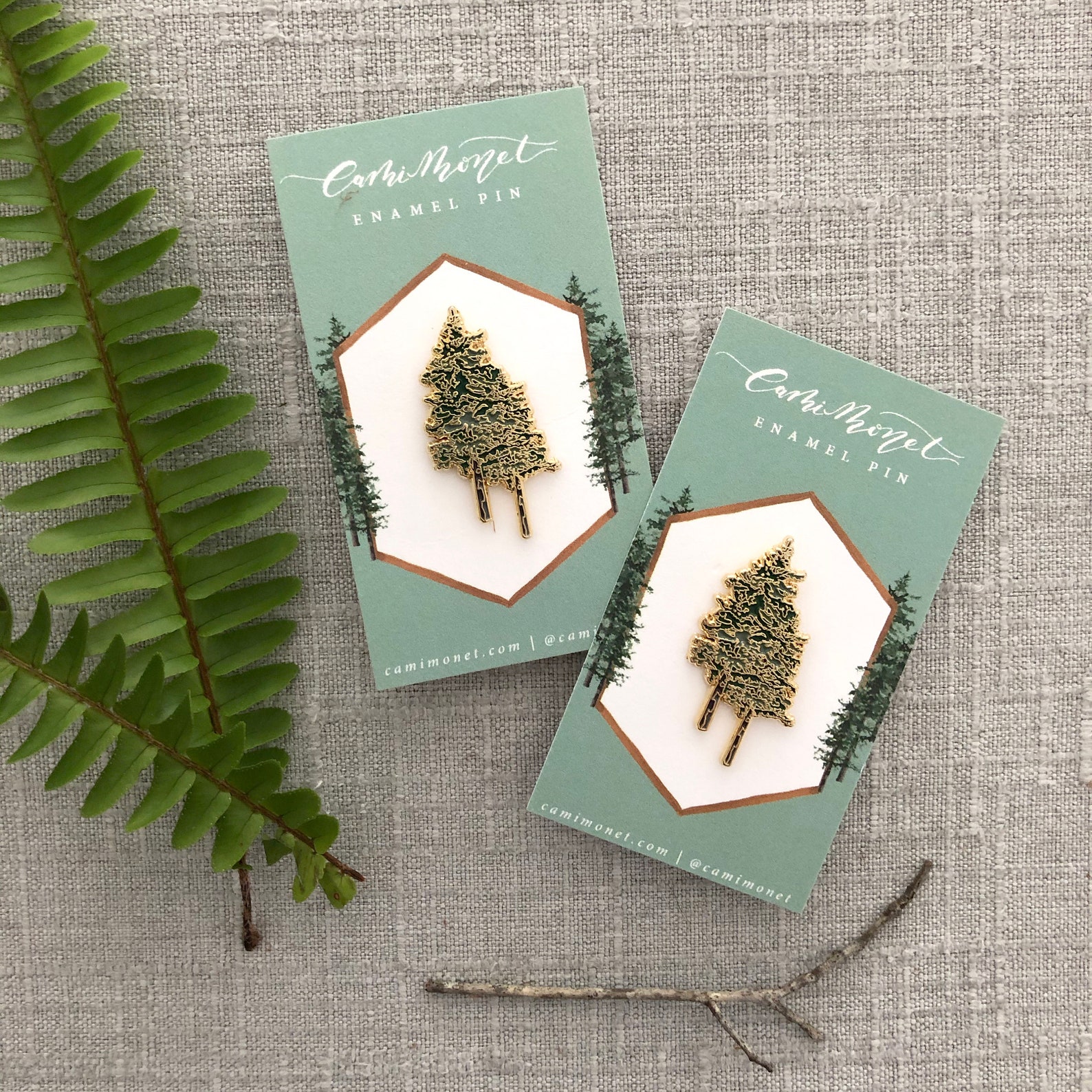 Fir Tree Enamel Pin Pine Tree Enamel Pin Woodland Enamel | Etsy