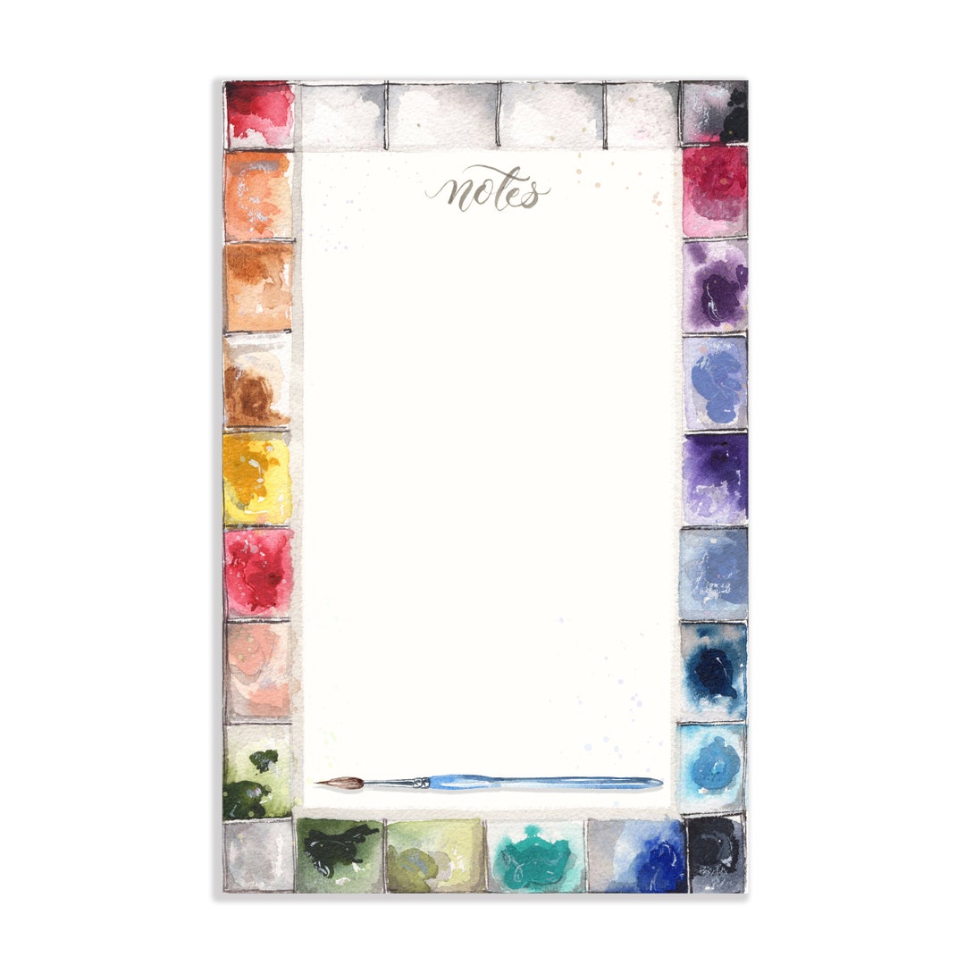 Paint Palette Notepad | Watercolor Artist Paint Palette Notepad ...