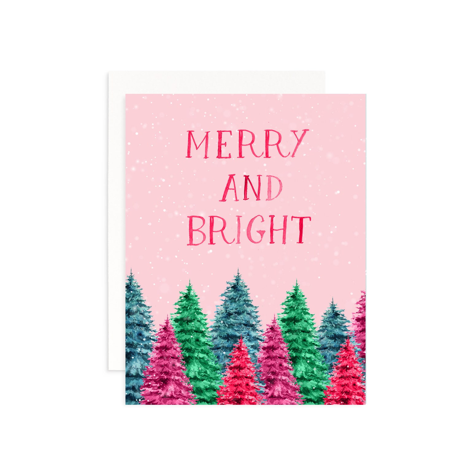 Paper & Party Supplies Merry and Bright Christmas Holiday Card etna.com.pe