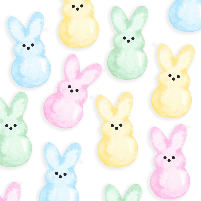 Bunny Peeps Party Punchies | Bunny Peeps Easter Confetti | Cut Out ...