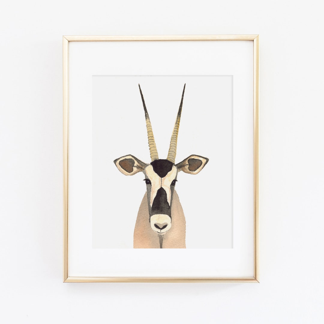 Antelope Watercolor Painting | Antelope Print | Safari Animal Nursery ...