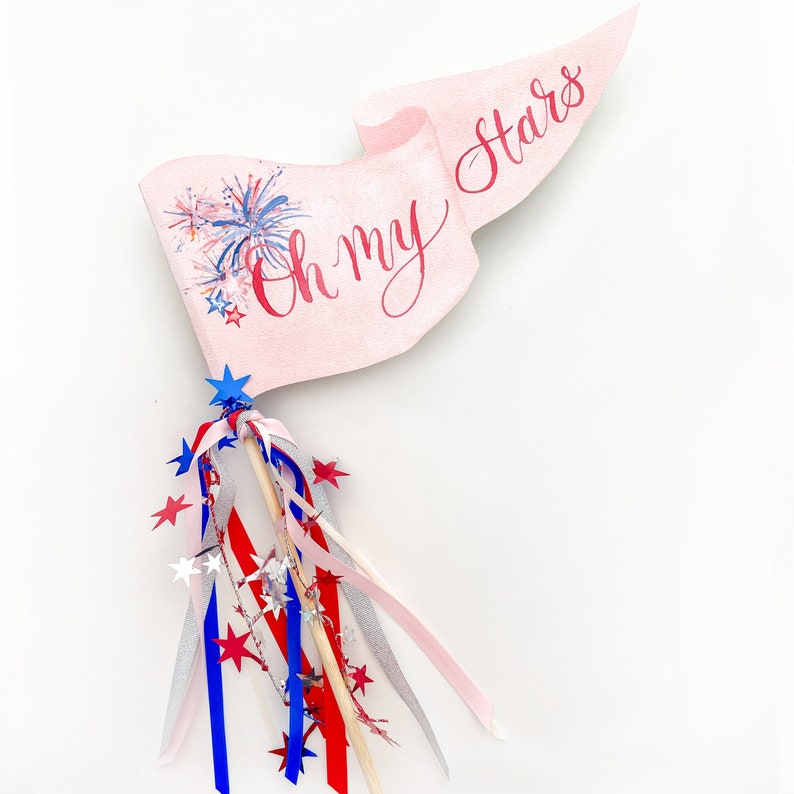 Oh My Stars Party Pennant July 4th Pennant 4th of July - Etsy
