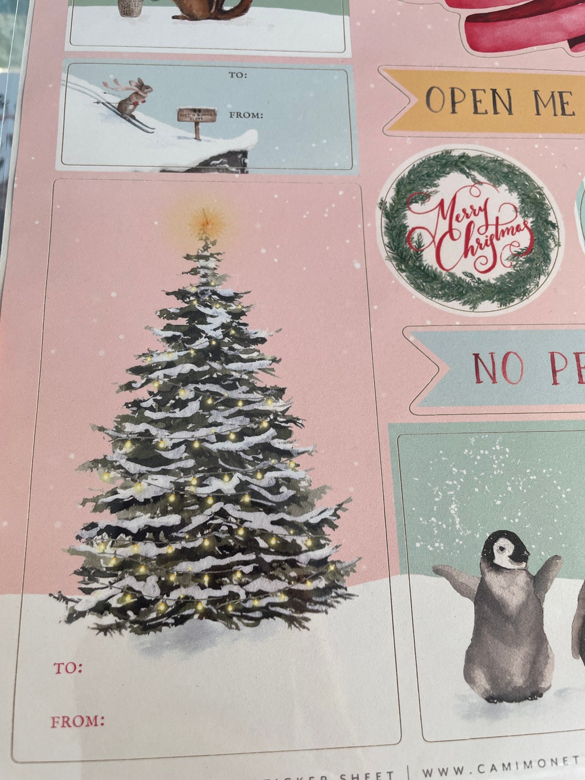 Christmas Gift Tags Sticker Sheet Holiday Gift Tag Stickers - Etsy