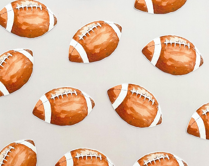 Football Cutouts - 12 Football Die Cuts - Football Party Tags - Sports ...