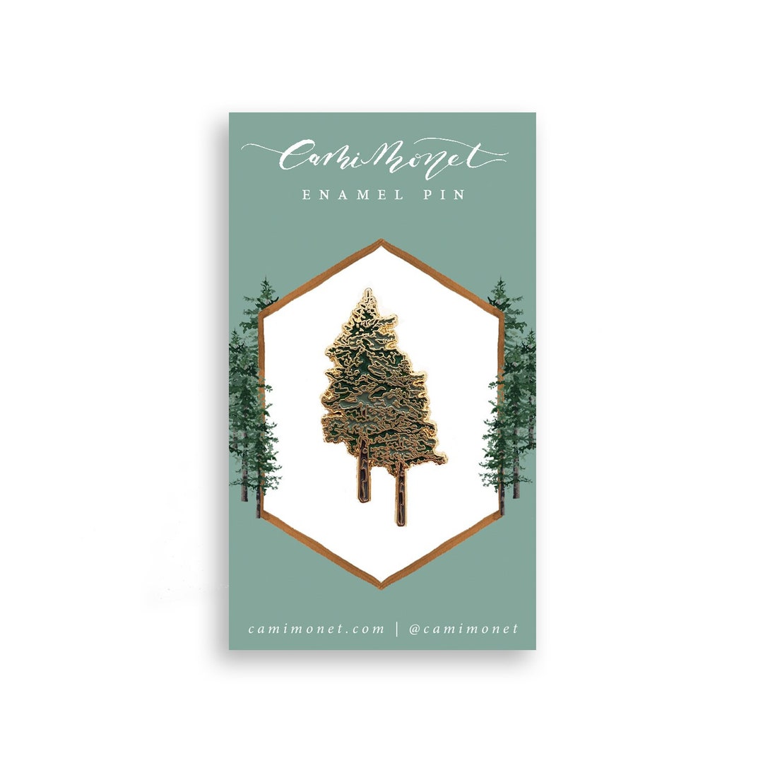 Fir Tree Enamel Pin | Pine Tree Enamel Pin | Woodland Enamel Pin | Fir ...