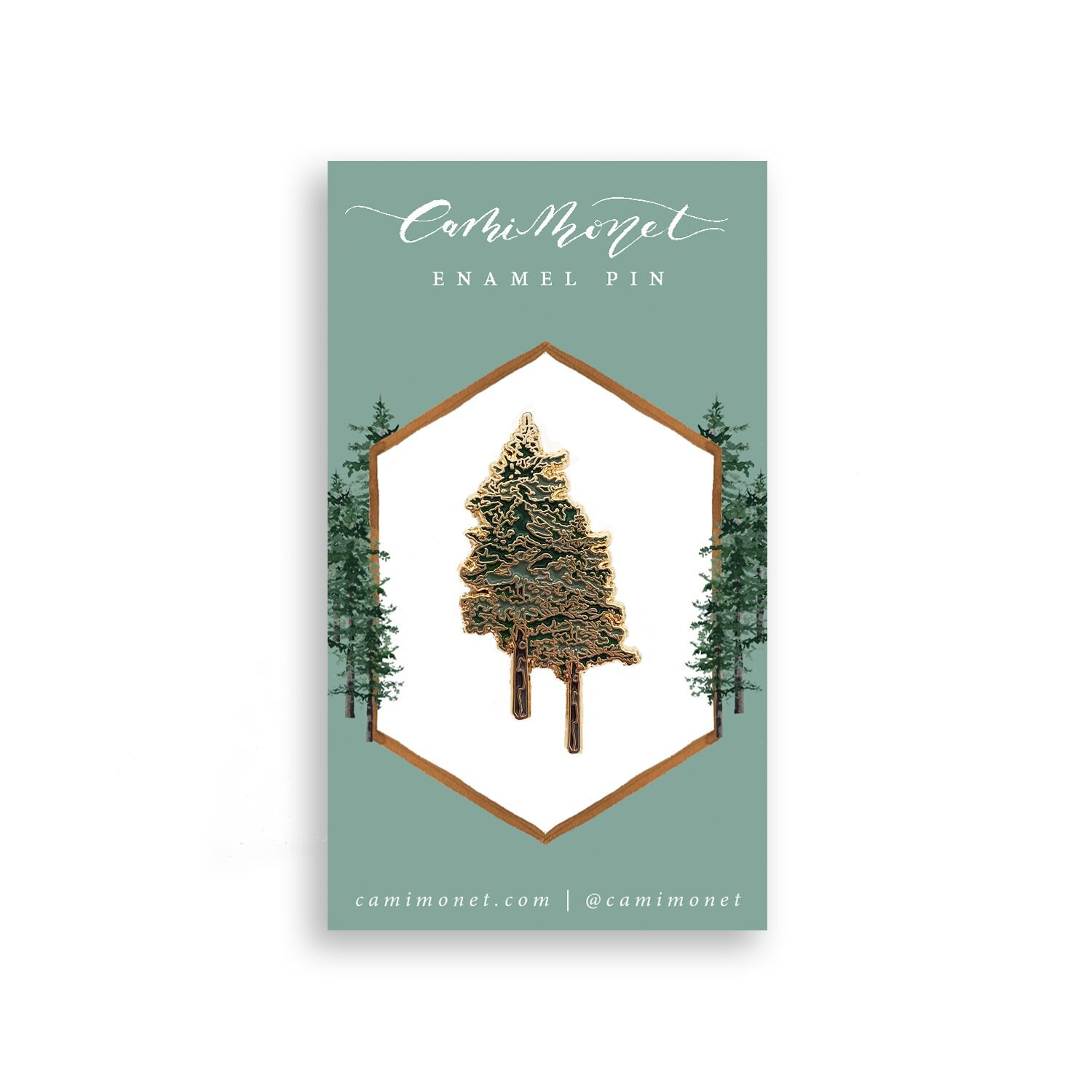 Fir Tree Enamel Pin Pine Tree Enamel Pin Woodland Enamel | Etsy