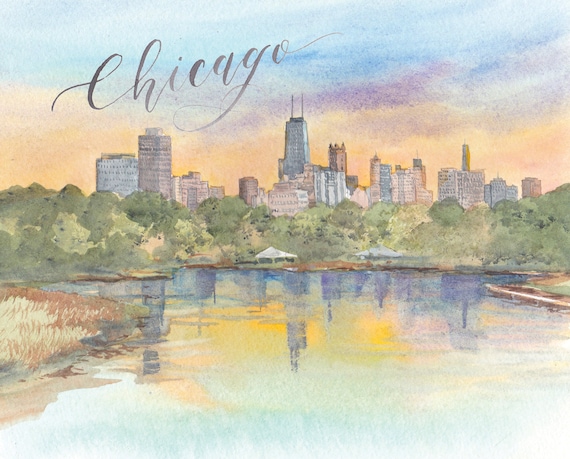 Dessin De L'horizon De Chicago Image De La Ligne D'horizon De Chicago,