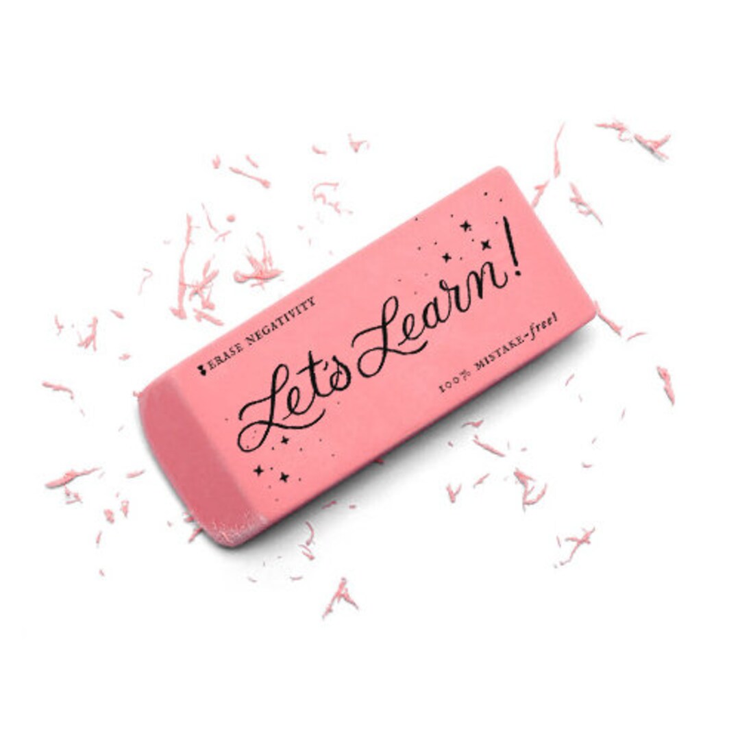 Let's Learn Pink Eraser | Back to School Eraser | Cute Pink Eraser ...