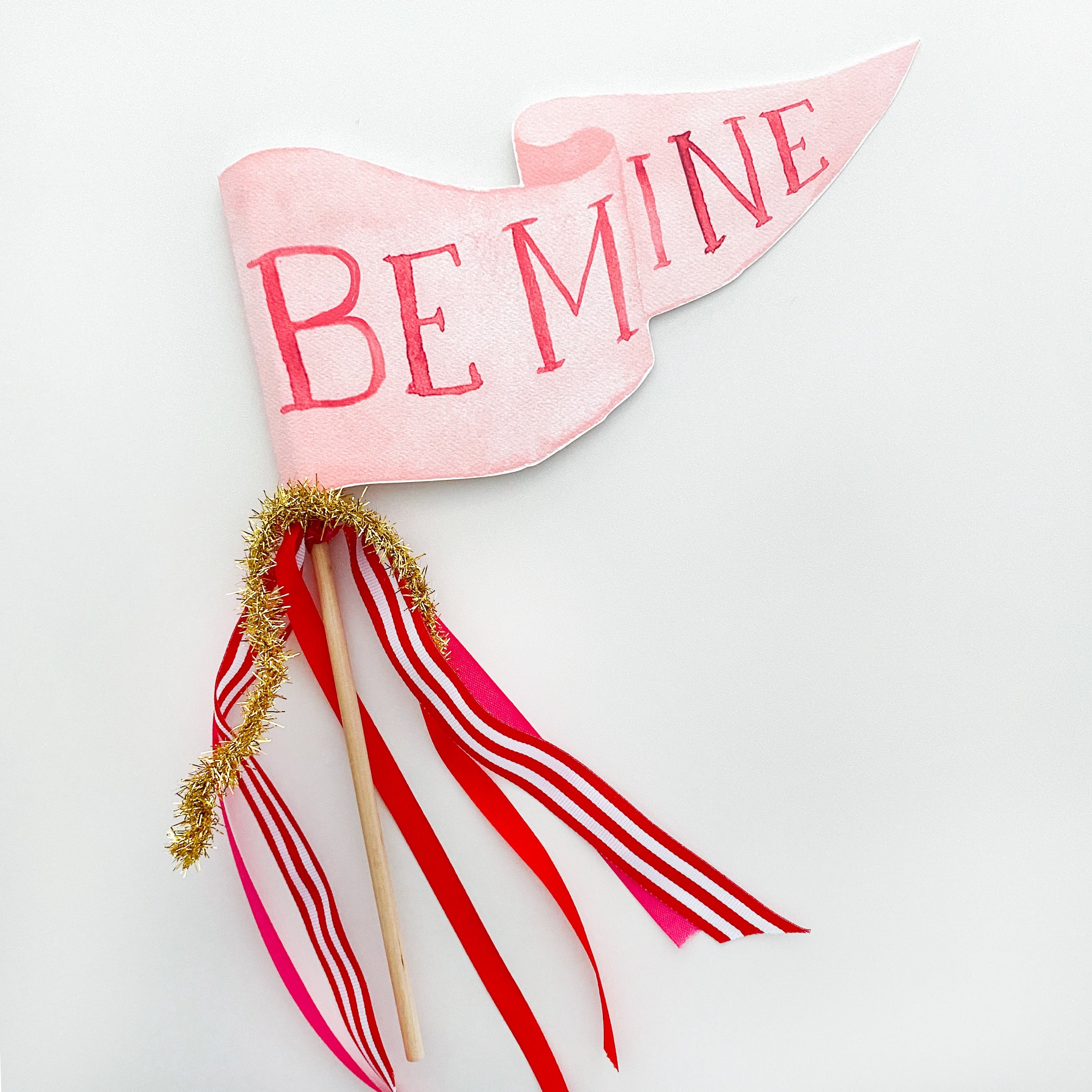 Be Mine Pennant Flag | Valentine's Day Party Pennant | Valentine's Day ...