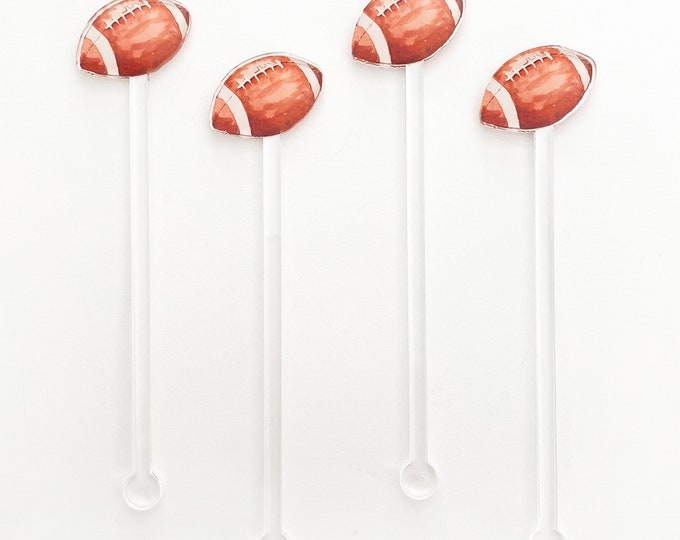 Football Drink Stir Sticks Football Season Party Decor - Etsy