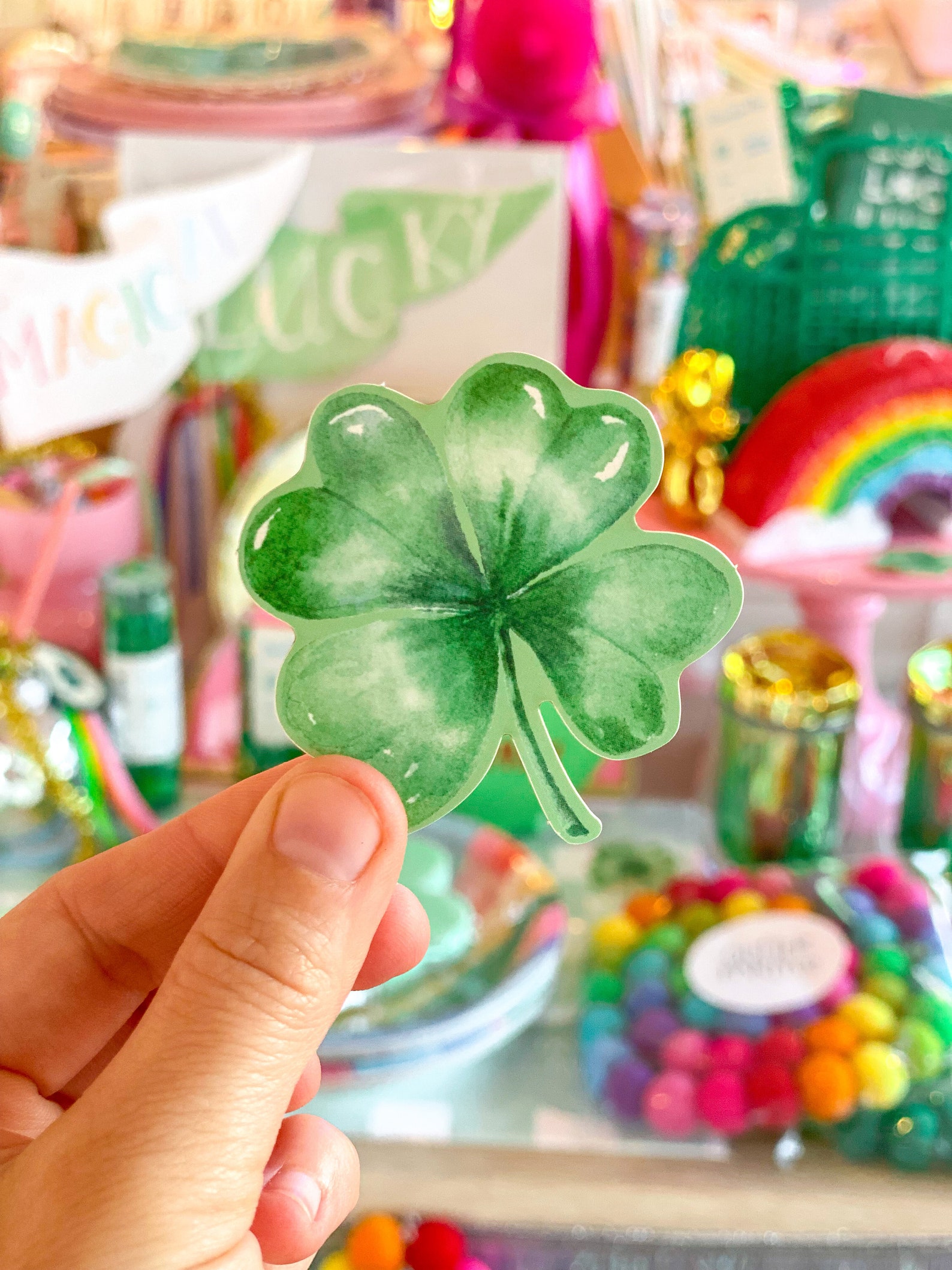 Shamrock Party Punchies Shamrock Confetti St. - Etsy