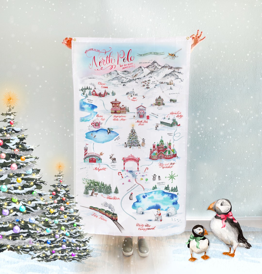North Pole Extra-large Wall Hanging Flag | North Pole Flag | the North ...